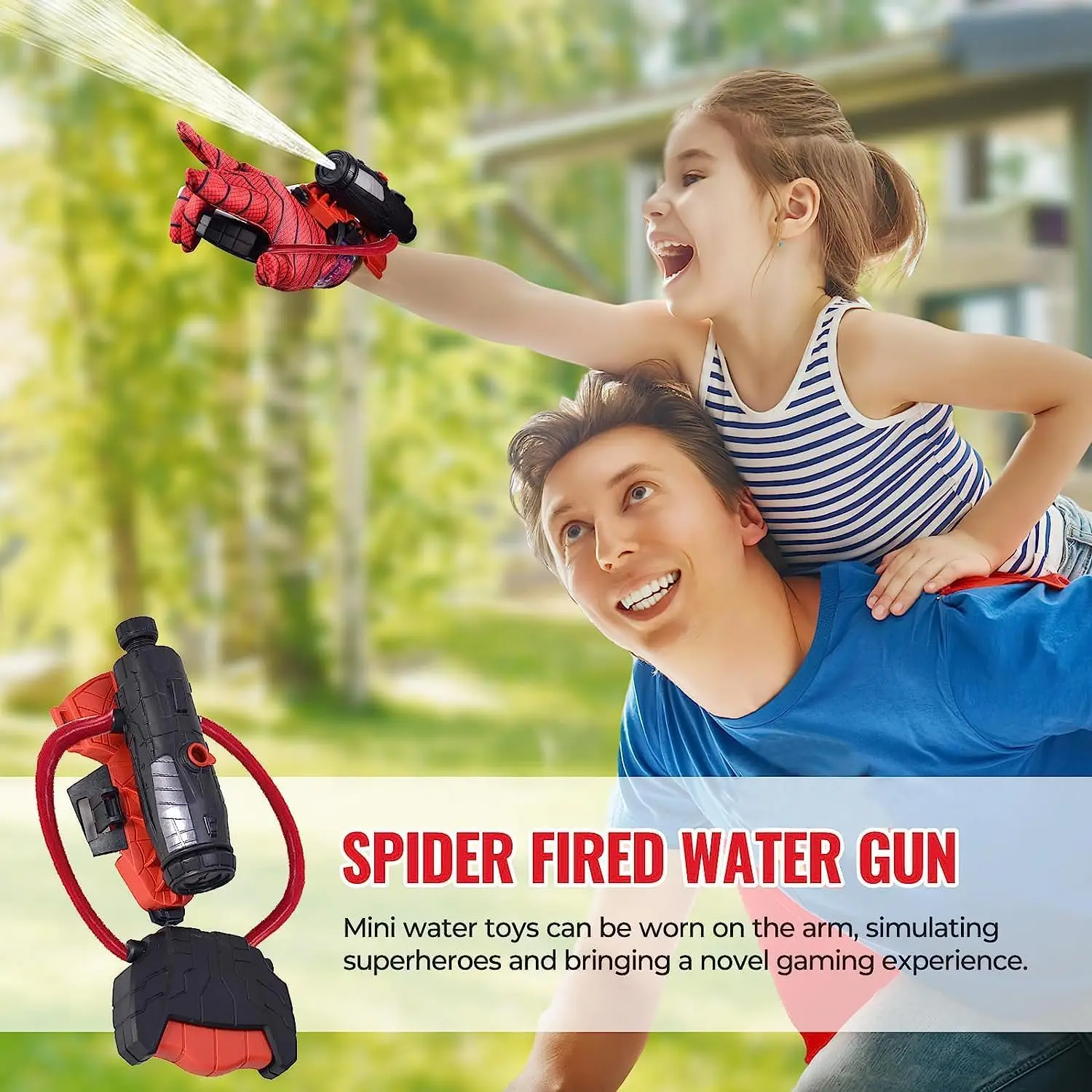 Spiderman Water Gun Beach Water Play Toy Summer Water Battles Outdoor ...