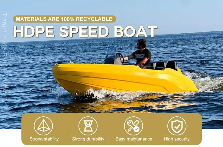 Hdpe Boat 4 Persons Speed Boat 22KW Environmentally Friendly, with a ...