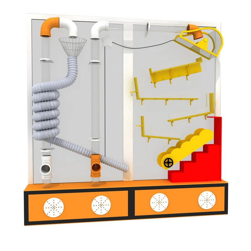 Science Museum Exhibits Custom Museum Wall Play Equipment Kids Interactive Tube Ball Wall ...