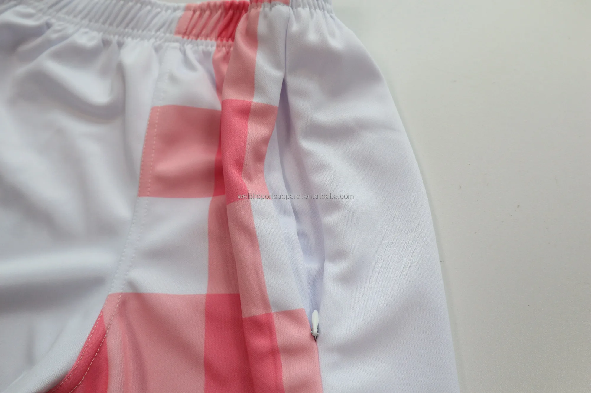 Custom Logo Wholesale Ready Made Plain White Rugby Shorts Men With ...