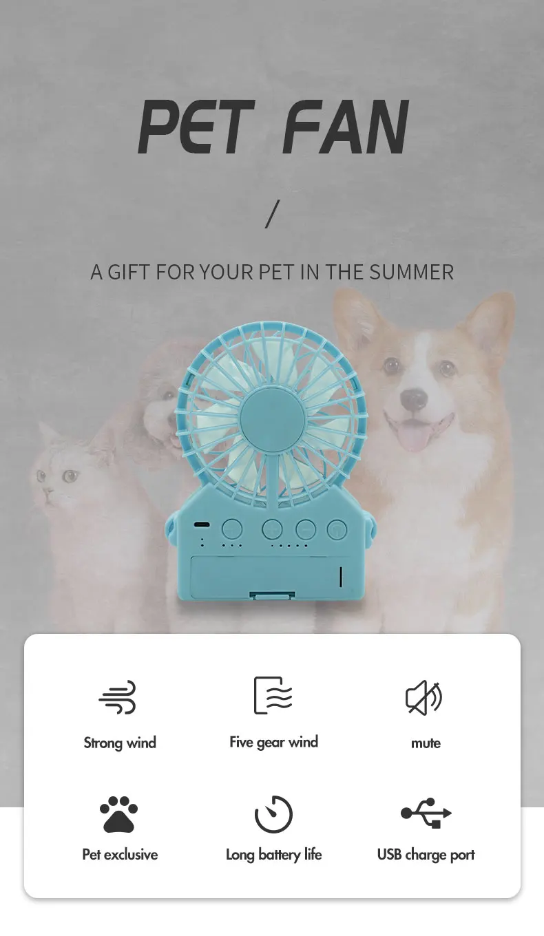 2022 Pet Accessories For Dogs Cats Mini Pet Fan 12 Plastic Ceiling Air ...