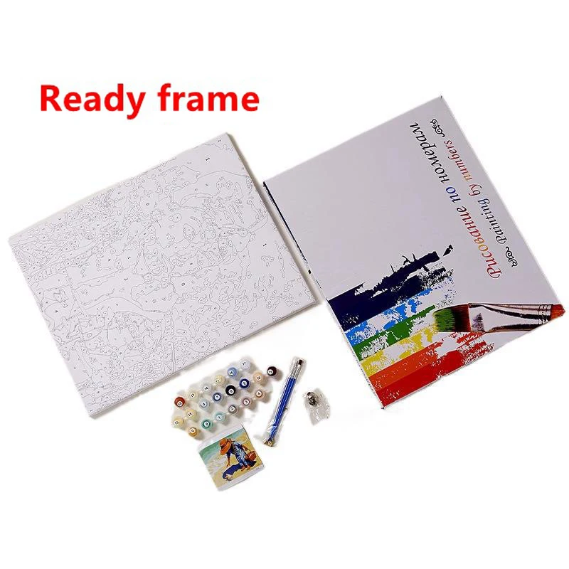 Customized Painting By Number Sets Frame Canvas Diy Paint By Numbers ...
