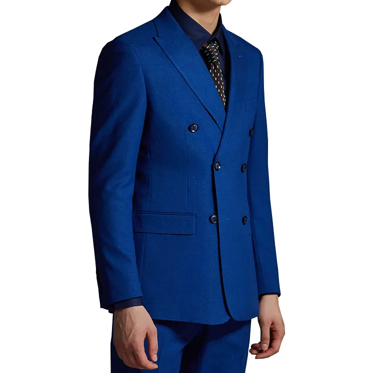 High Quality Blue Color Men Suit Blazer Wedding Silm Fit Custom Mens ...