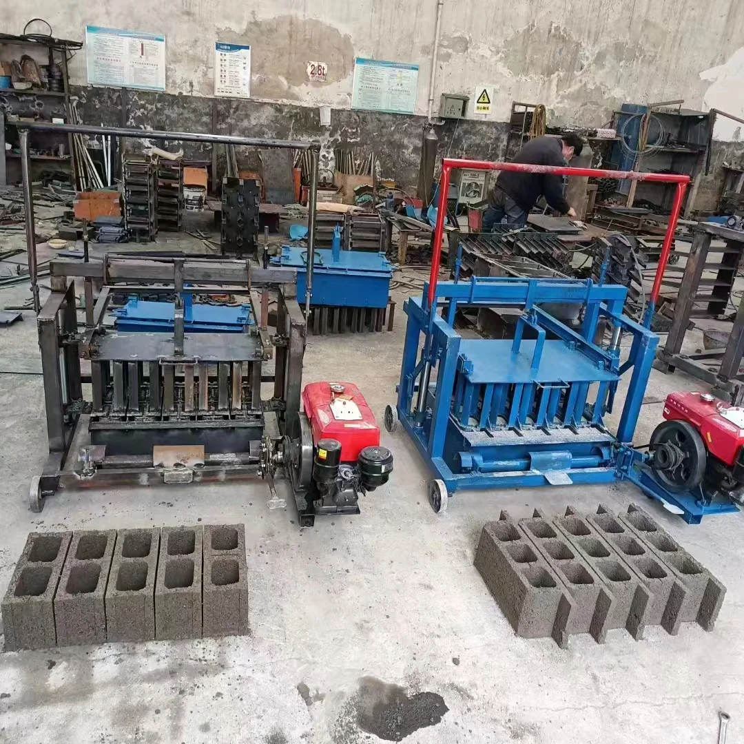 Cement Solid Brick Making Machine Diesel Engine Machine Block Manual ...