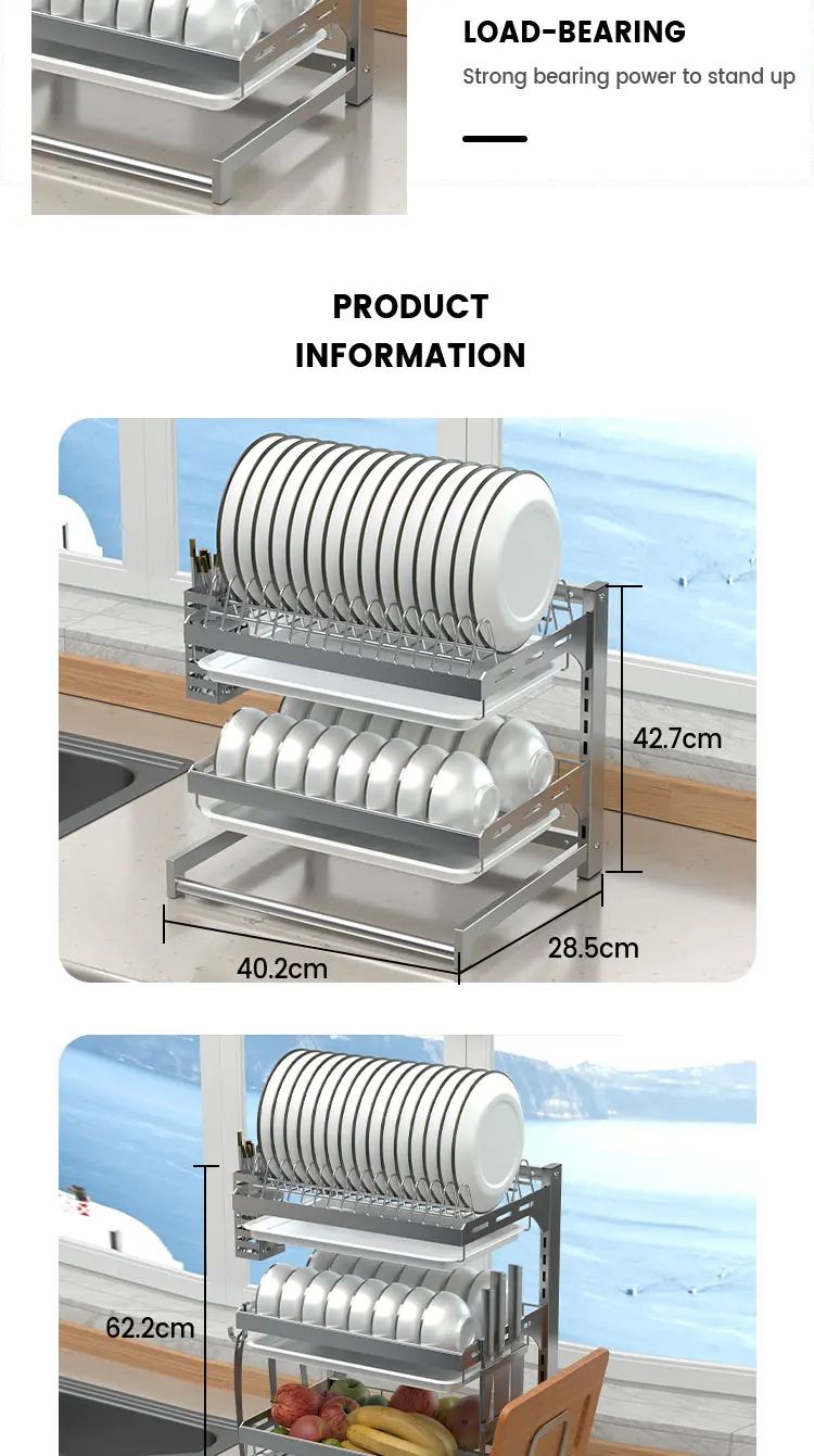 Factory Price Bowl Wall Mounted Kitchen Sink Bowl Rack Above Sink ...