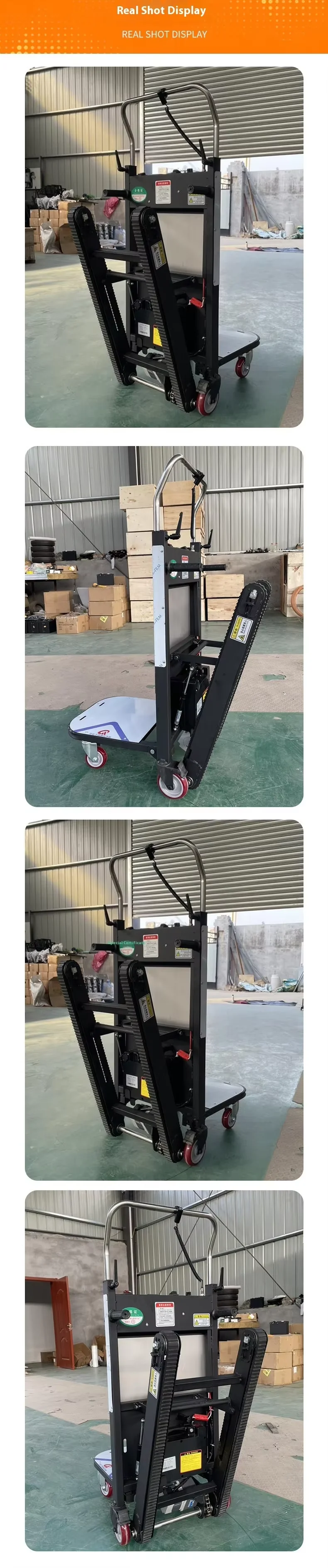 Portable Electric Stair Weight Lift Trolley Stainless Steel Platform ...