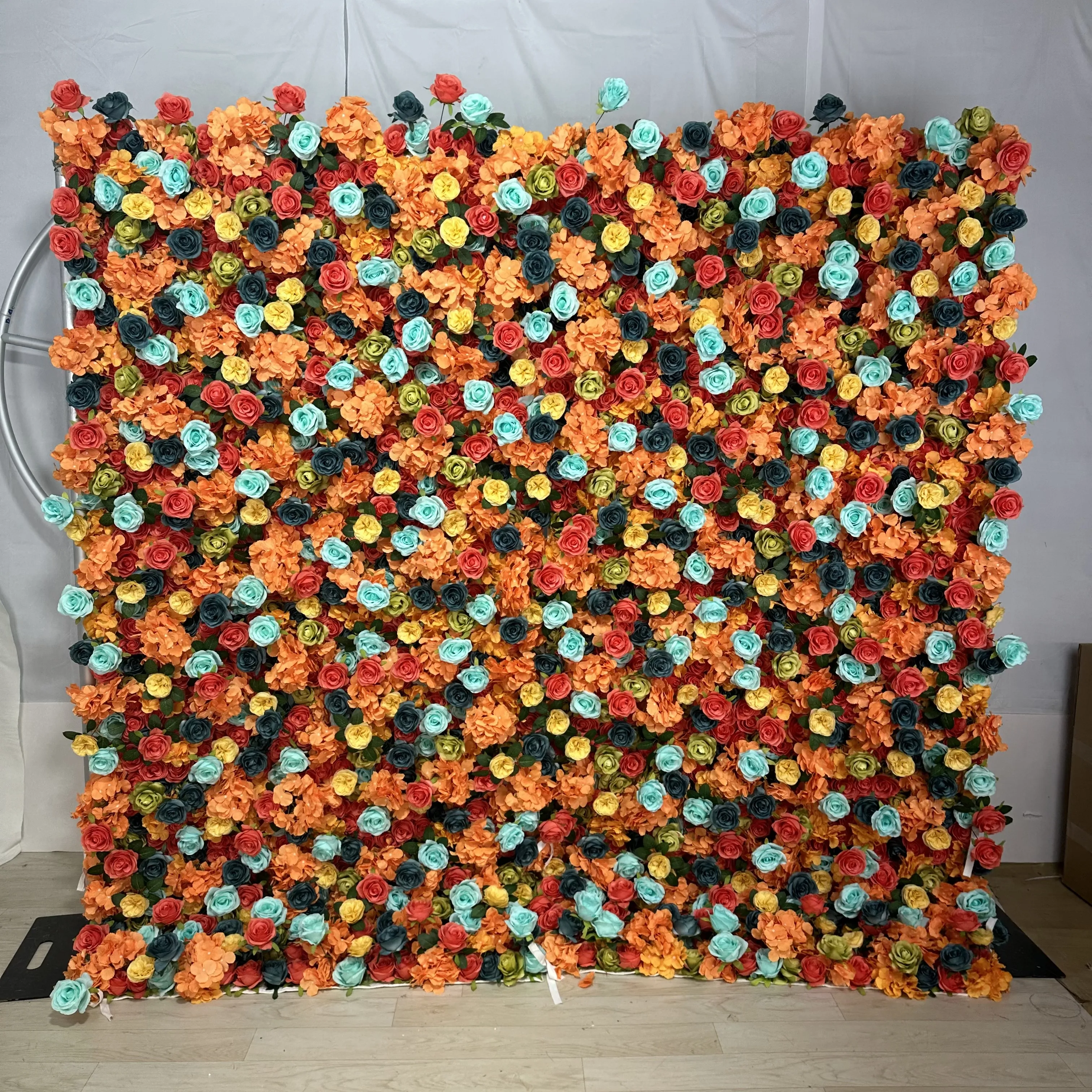 A-FW020 Wedding Roll up Flower Wall Panel Backdrop