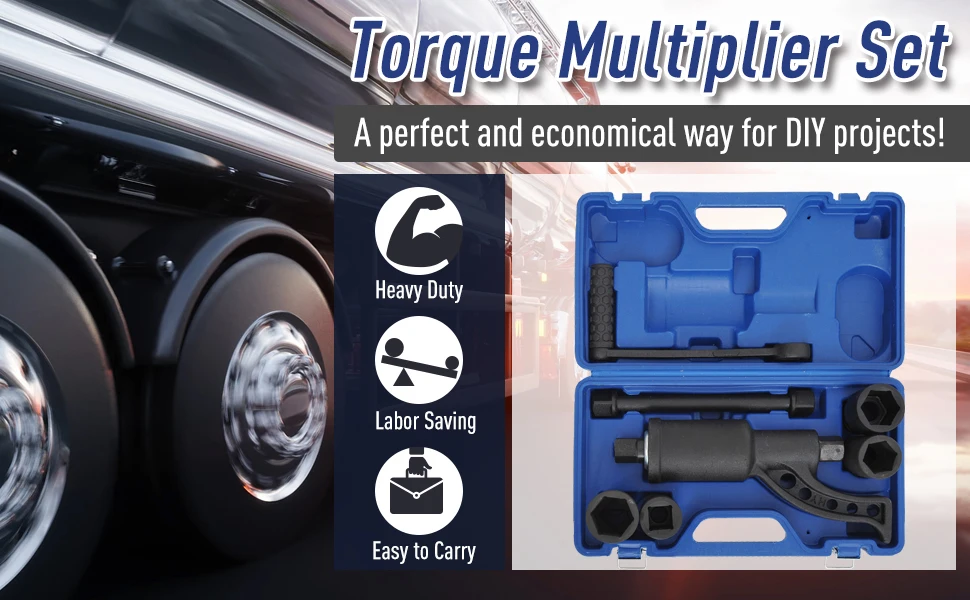 Heavy Duty Torque Multiplier Wrench Set Lug Nut Remover 1:64 Labor ...