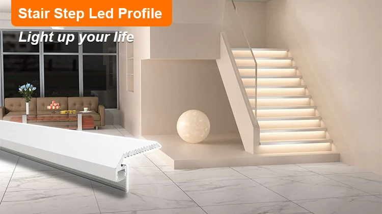 Stairs Led Profile Led Strip Stair Nosing Aluminium Profiles Light ...