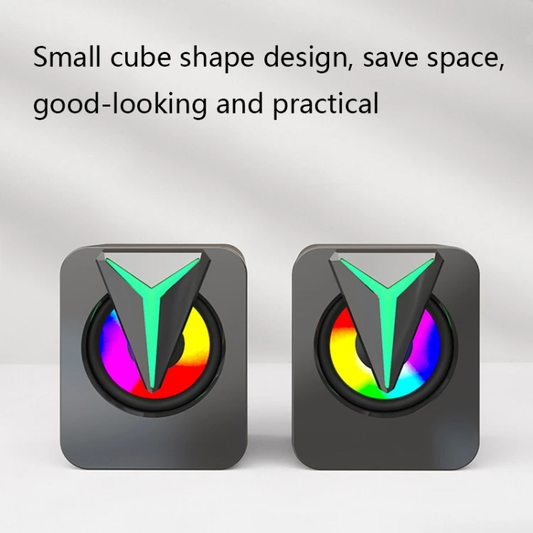 Wholesale RGB Colorful Lighting Desktop Computer Speaker mini speaker ...