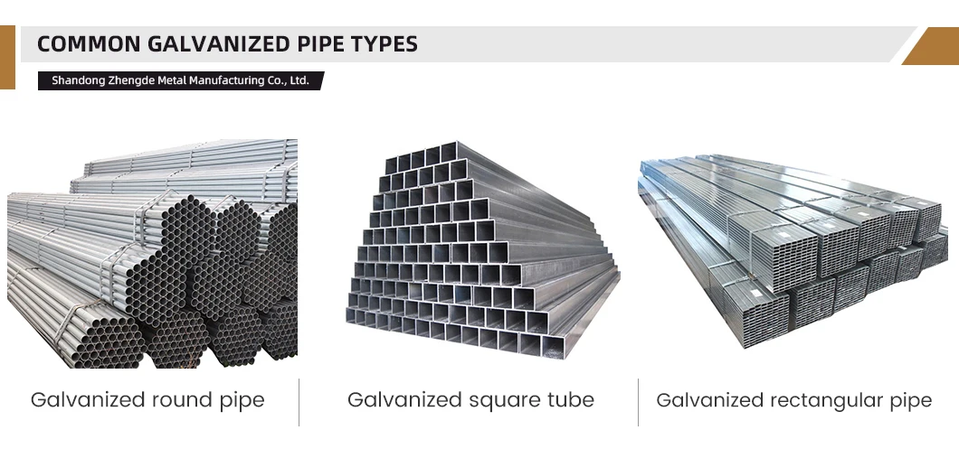 Astm S275jr 25mm Galvanized Steel Round / Square Pipe Gi Welded ...