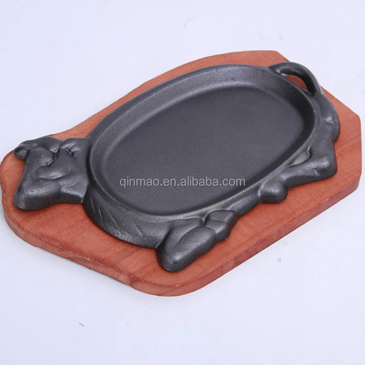 Cast Iron Sizzler Plate - Bull Shape, Durable & Versatile