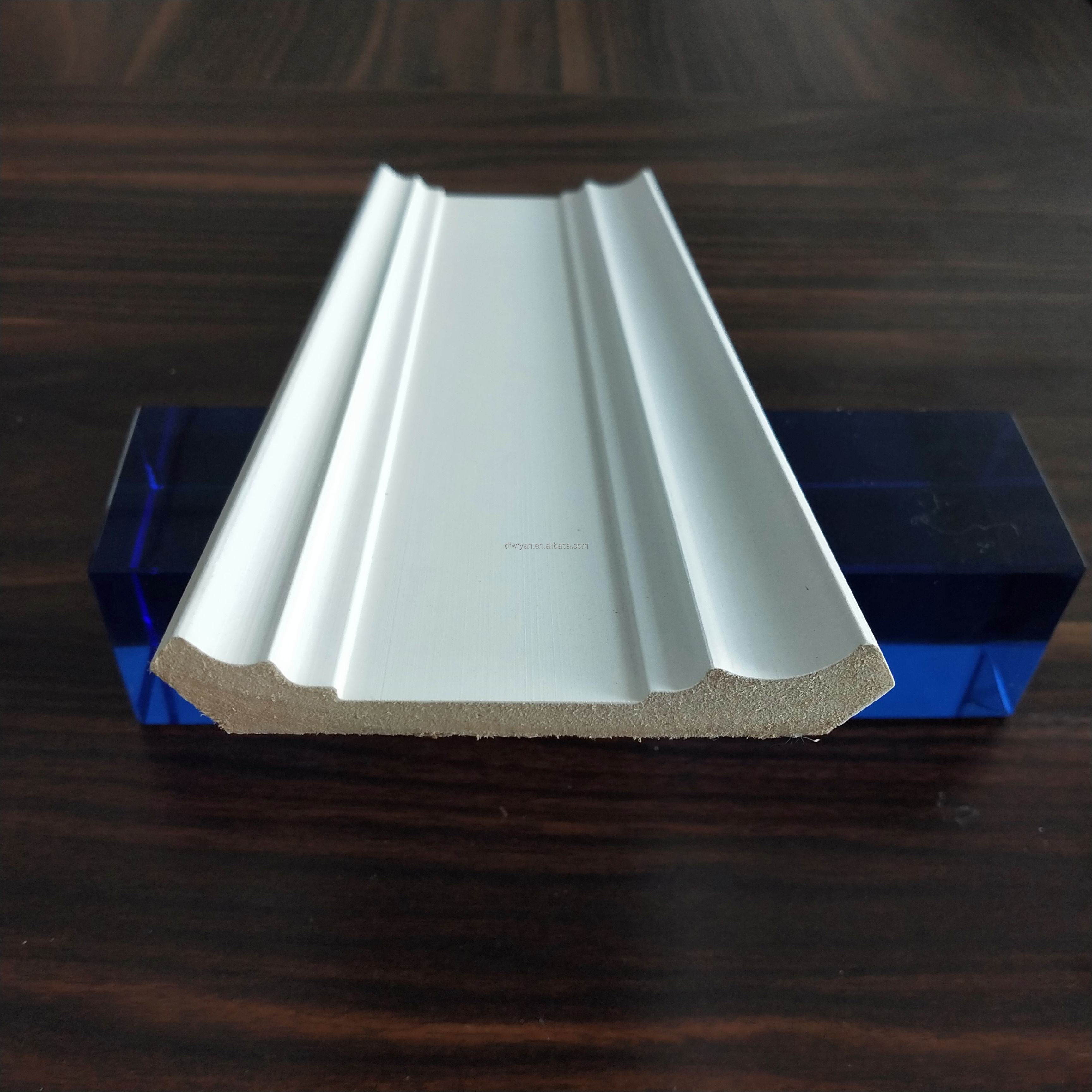 UV Finished/pvc Wrapped/pu Paint/white Primed MDF Trim Moulding ...