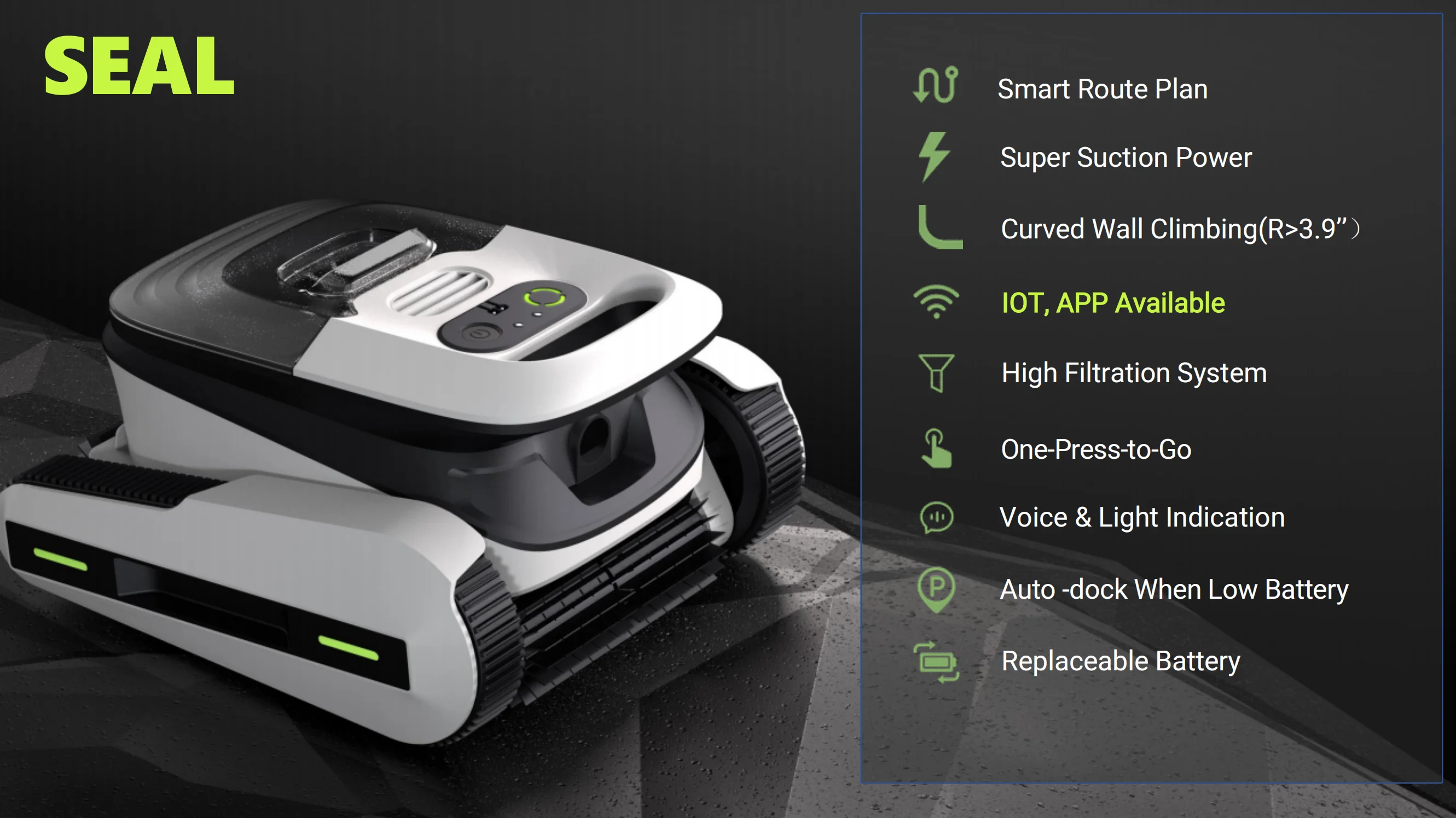 Cordless Swimming Pool Robot - Smart & Efficient Cleaning