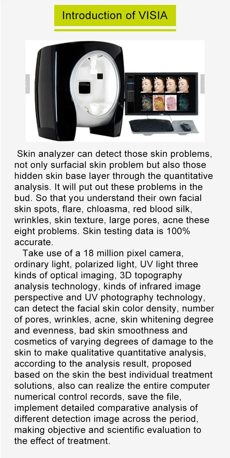 3d Dermatoscope 8 Spectrum Uv Light Skin Scanner Analyzer Skin Analyzer ...