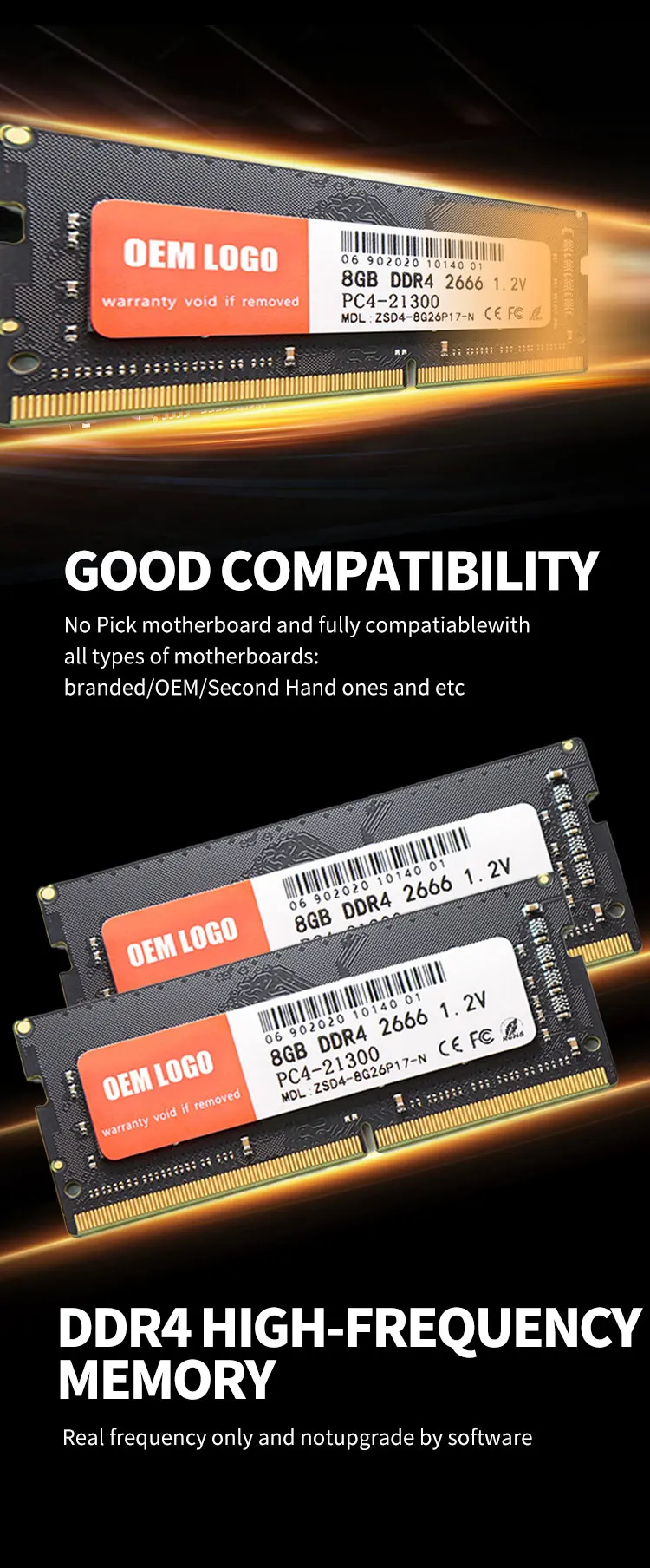 Furrylife Factory Memoria Ram Sodimm Ddr4 4gb 8gb 16gb 2666mhz Ram For Laptop Notebook 1.2v Ram ...