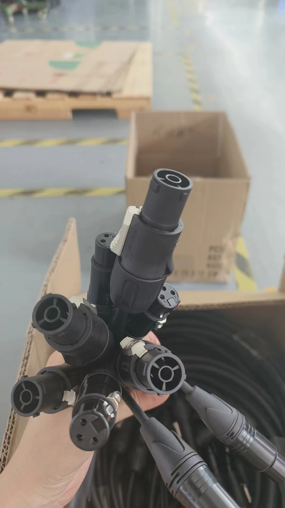 2 In1 XLR Female and Male Powercon in and Out Dmx Cable Xlr and Power ...
