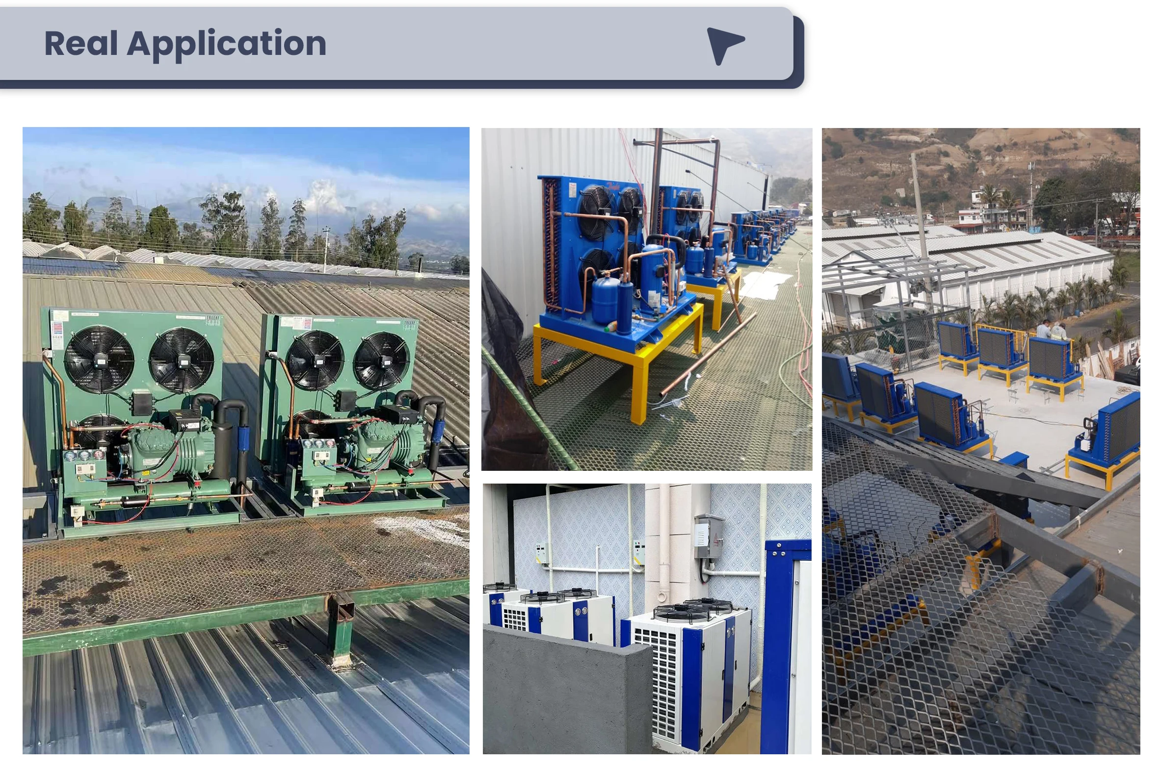 Customize Air Condensers Refrigeration Chiller Condenser For Cold Room ...