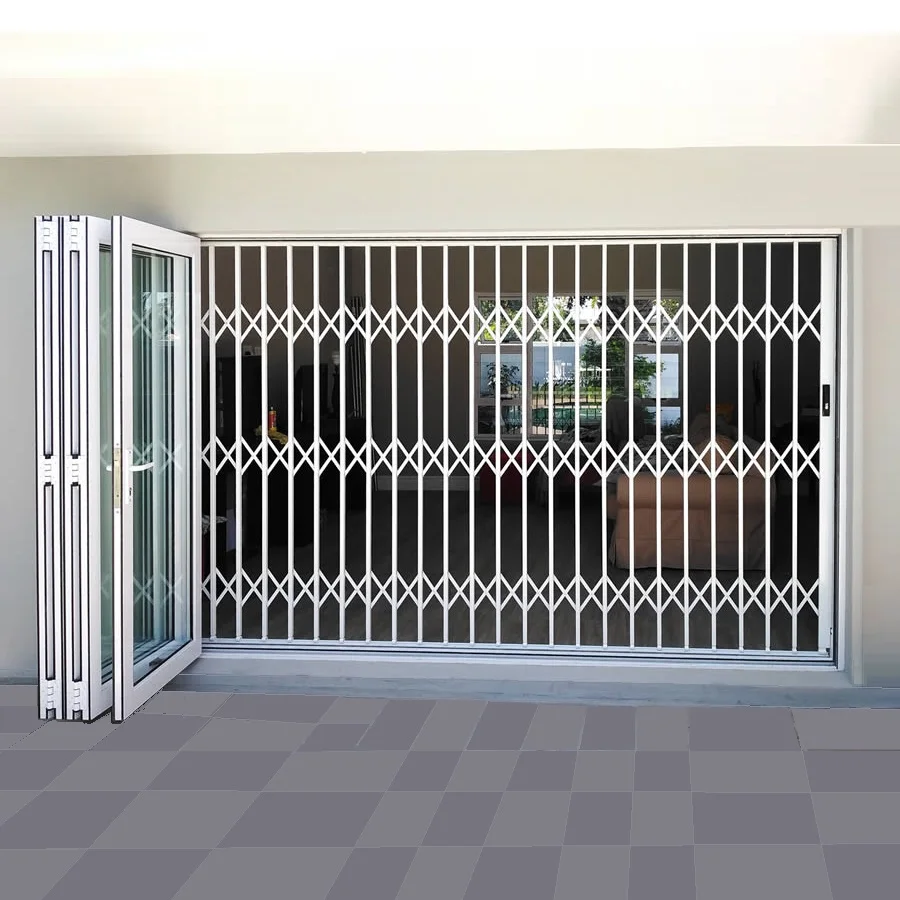 EXPANDING Retractable Garden Gate Security Door Outside Fence Power ...