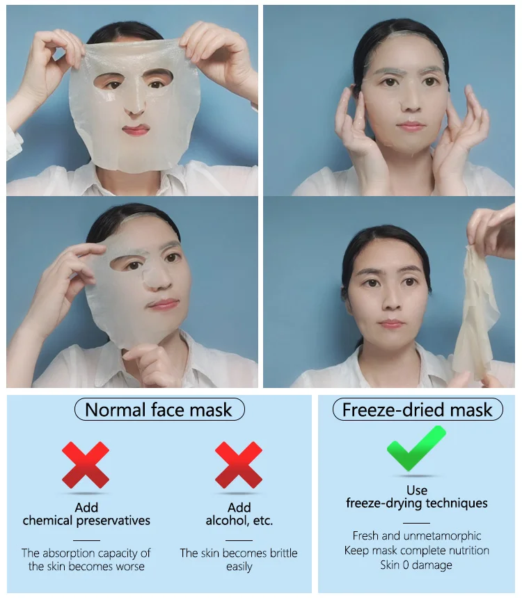 Collagen Face Mask Freeze-dried Powder Facial Mask Remove Spots Anti ...