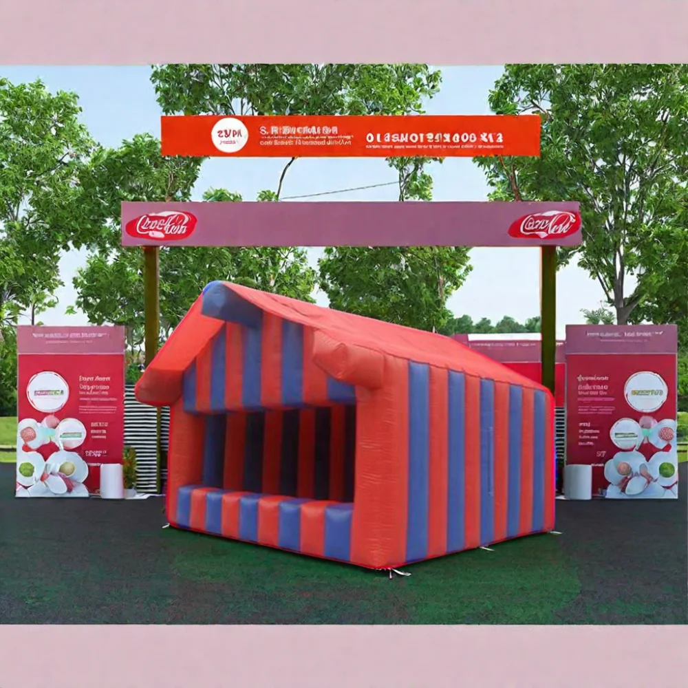 Custom outdoor Durable colourful advertising house inflatable booth for ...