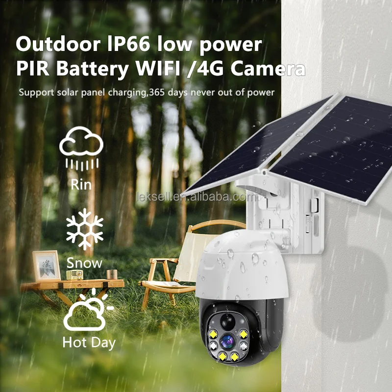 4g Ptz Solar Panel Cctv Domo Surveillance Outdoor Camera Low Power ...