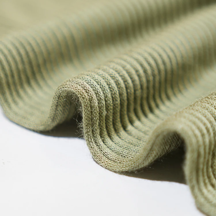 Hot Sell Polyester Rayon Spandex Stripe Knitted Rib Hacci Fabric for ...