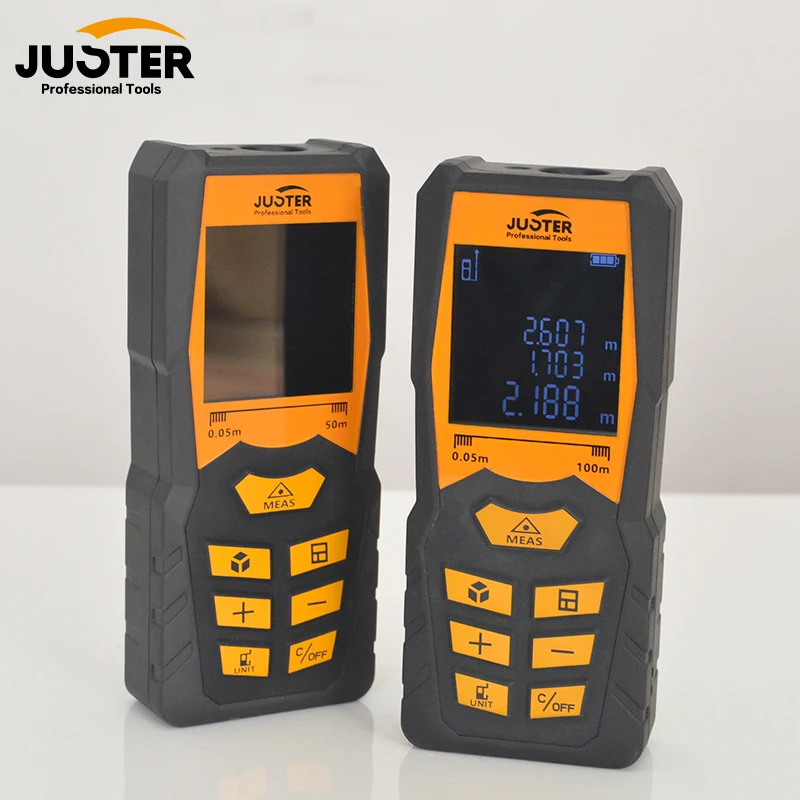 Juster Portable 50m-100m Laser Measuring Range Finder Distance Measure ...