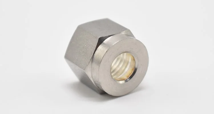 Custom 304 316 316l Stainless Steel Female Nut Ferrule Nut Silver ...