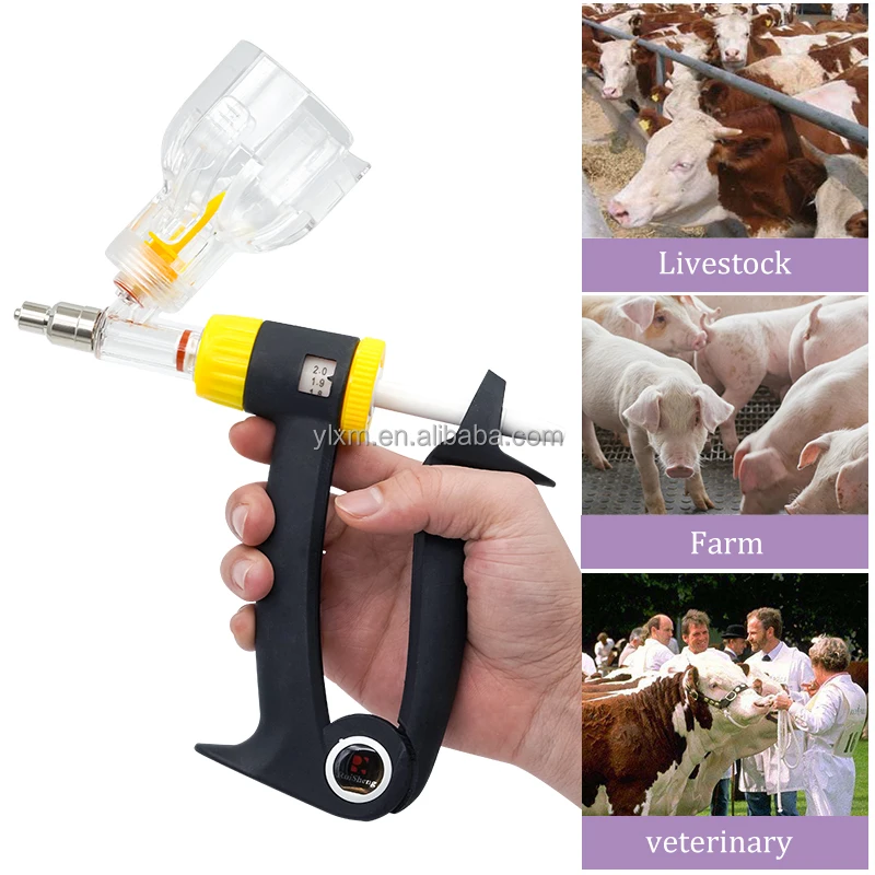 2ml 6ml Adjustable Veterinary Syringe - Continuous Injection