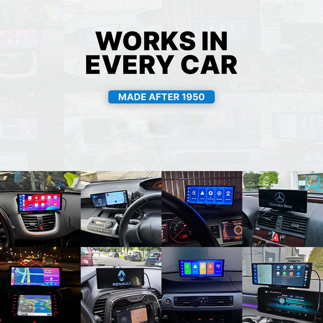 11.26'' Carplay Screen DVR - Front & Back Camera Wireless