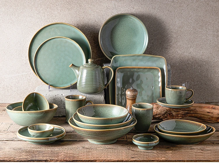 Custom Porcelain Rustic Dinnerware Bowl Coffee Cup Plate for Restaurant ...