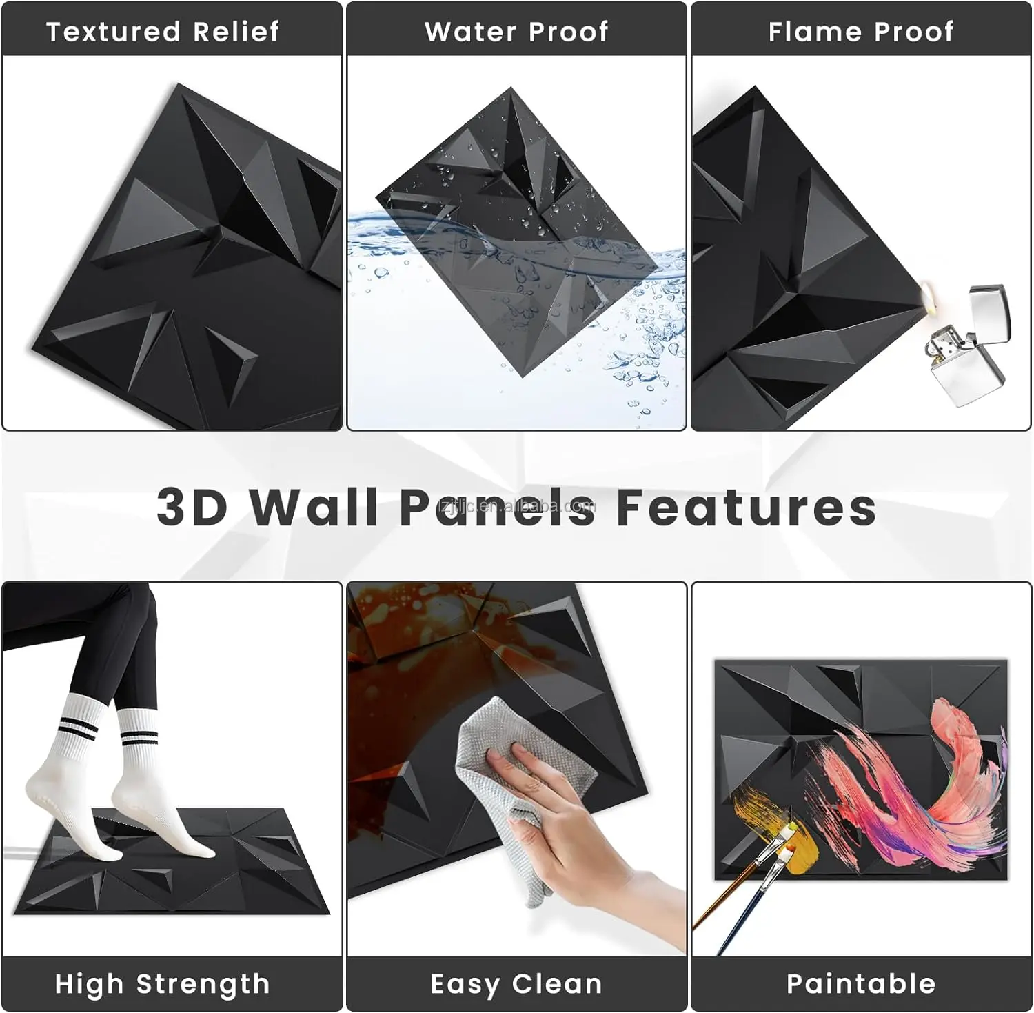 Art3d Wallpanels - Stylish & Durable PVC Textured Panels