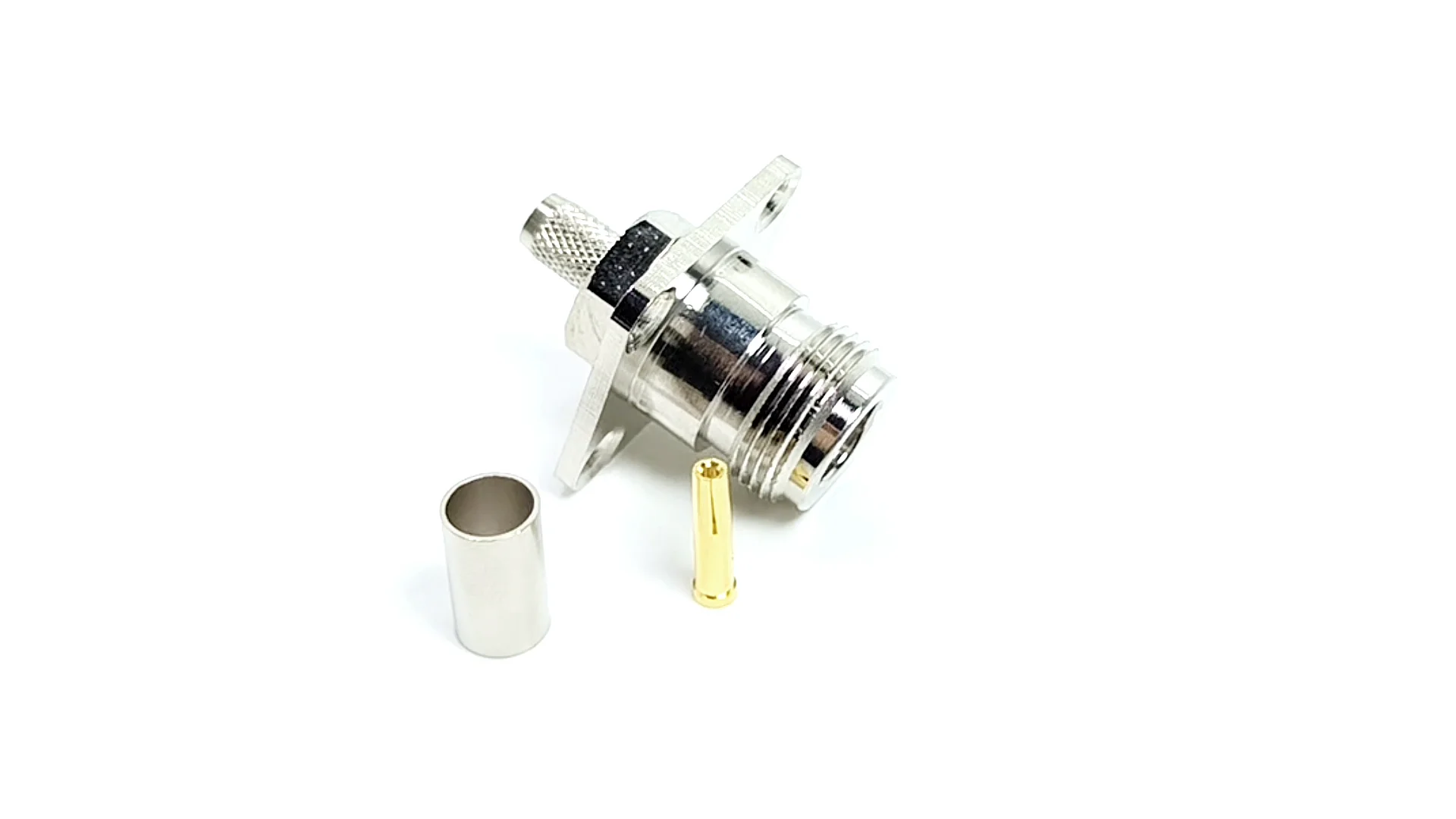 Factory Supply Brass N Type Female Jack 4 Holes Flange For Lmr240 Lmr ...