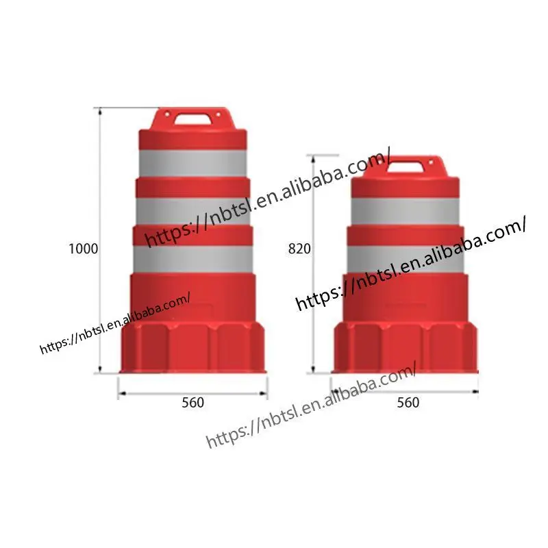 Indoor and Outdoor Traffic Bucket Plastic Barrier PE Material for ...