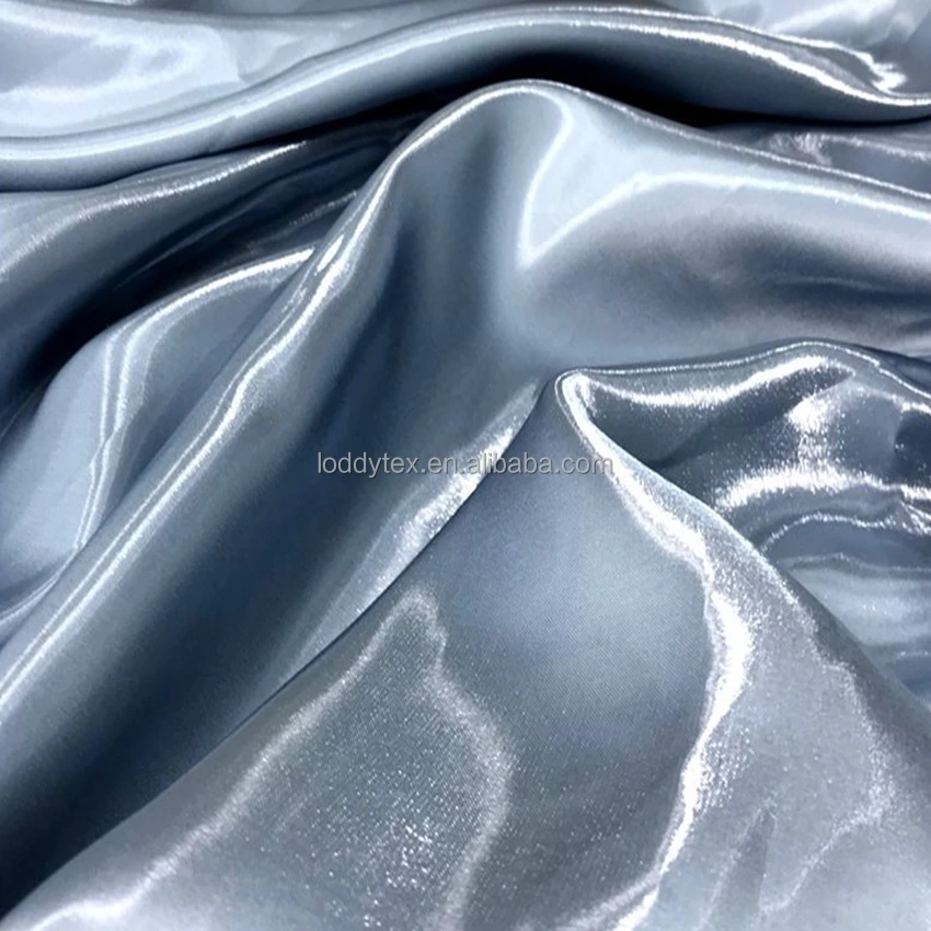 150gsm Metallic Crystal Silk Shiny Luster Liquid Gaza Organza Fabric ...