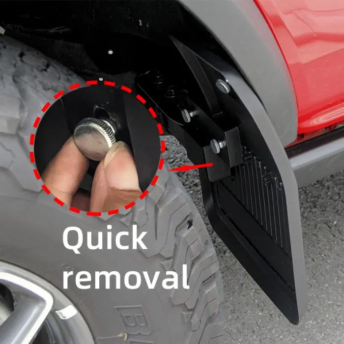 Oem Black Front & Rear Mud Flaps Splash Guards Ford Bronco Bumpers For 2021-2023 Ford Bronco ...