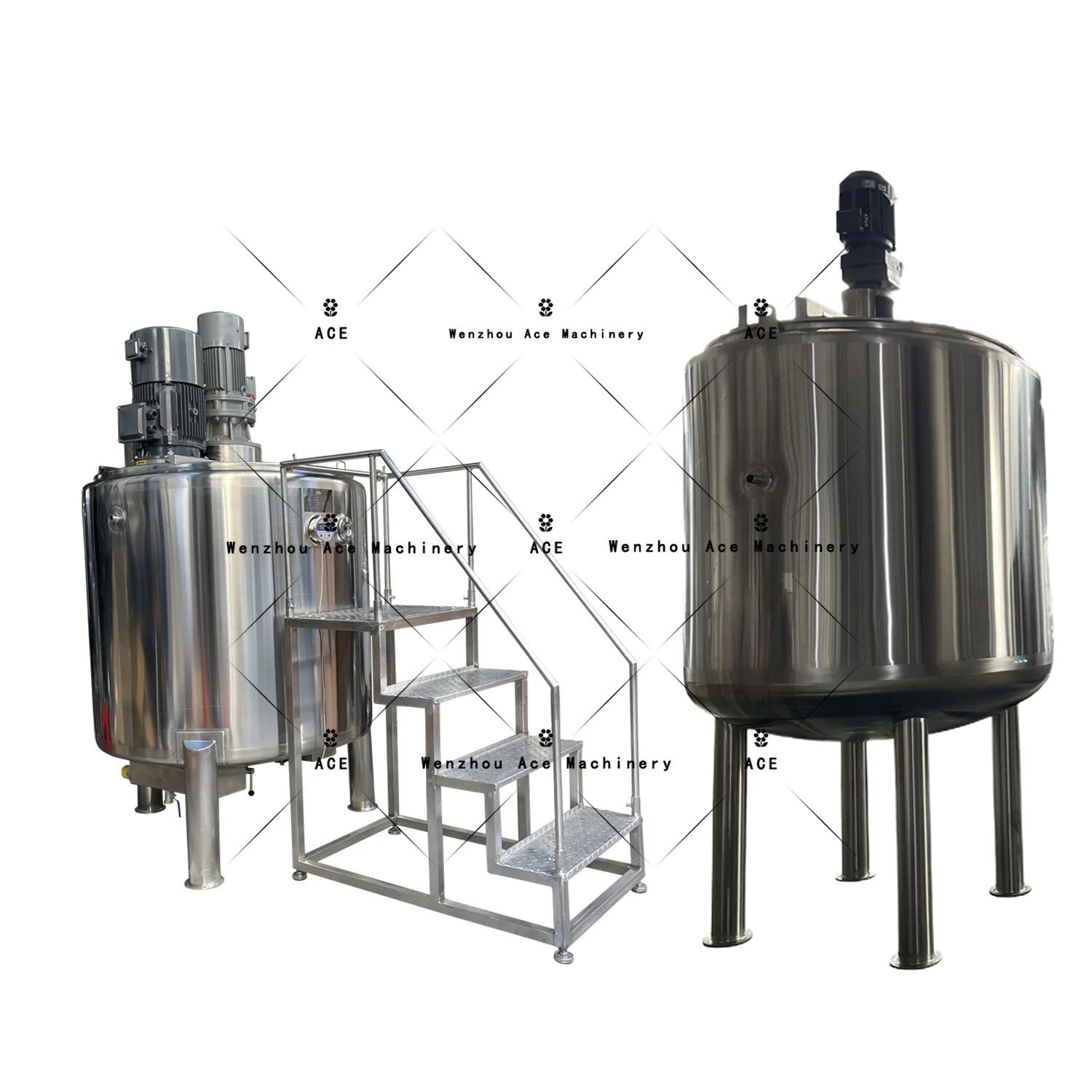 Sus304 1000 Liters Chemical Cosmetic Mixing Tank Heating Ang Mixing ...
