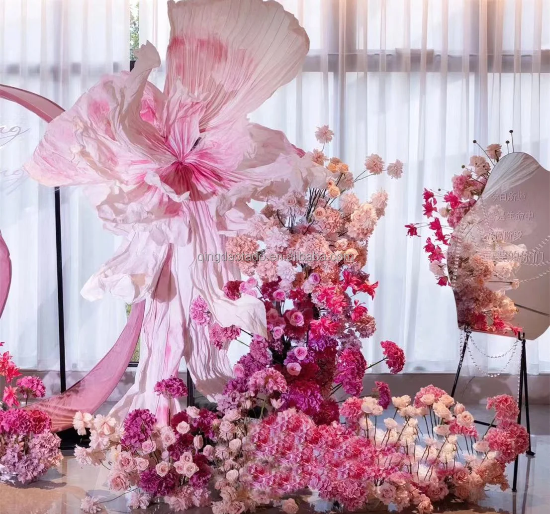 Artificial Paper Flower Giant Paper Organza Flower For Wedding Decor ...