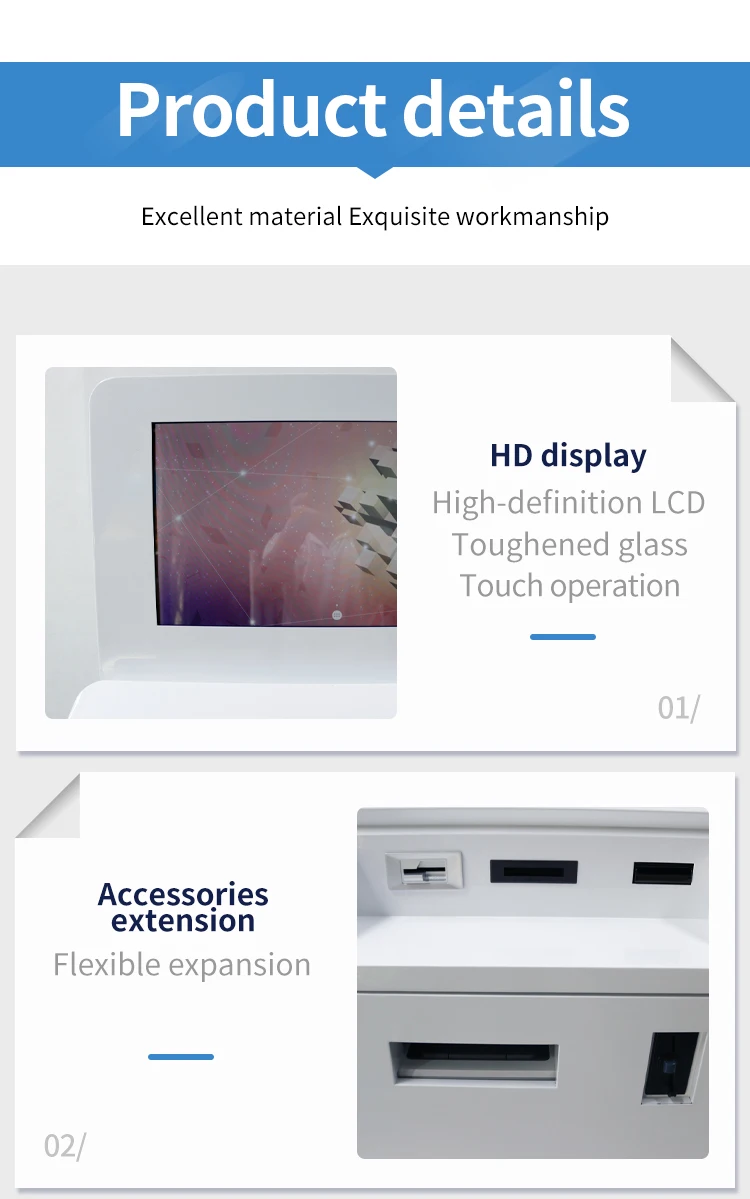 Hospital Kiosk Cash Coin Recycle QR Scanner A4 Report Printing Touch ...