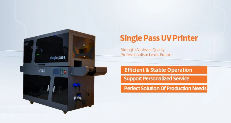 Single Pass Uv Inkjet Printer High Speed Flatbed Digital One Pass ...