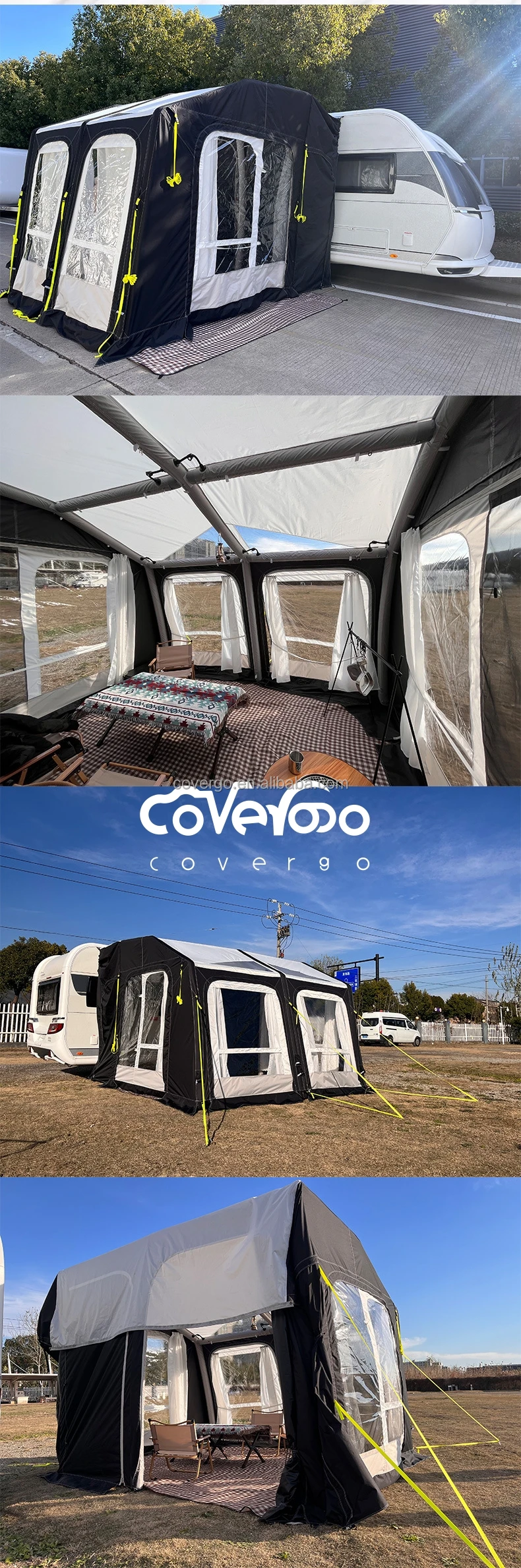 Trailer Caravan Side Exterior Canopy Awning Outdoor Camping Rainproof ...