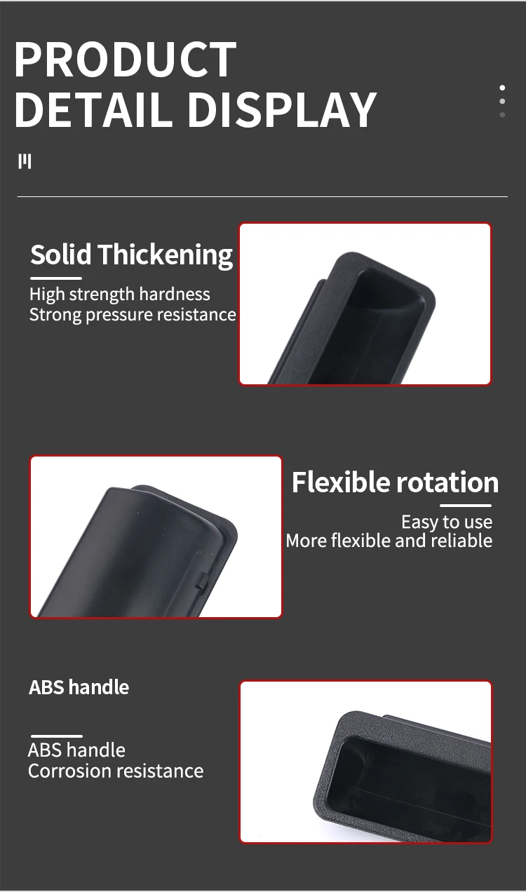 Plastic Handles Concave Recessed Recessed Cabinet Handles Sliding ...