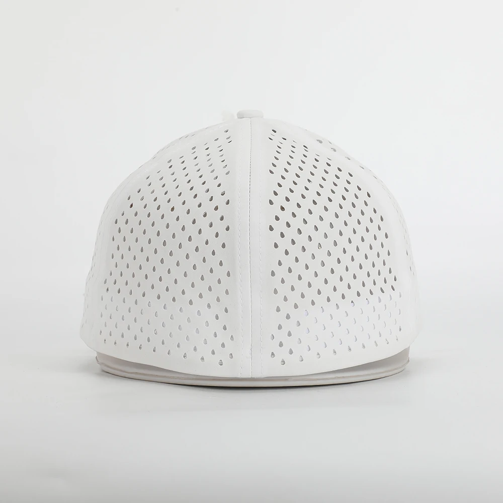 Oem Custom 6 Panel White Laser Cut Hole Perforated Hat,Waterproof Flex ...