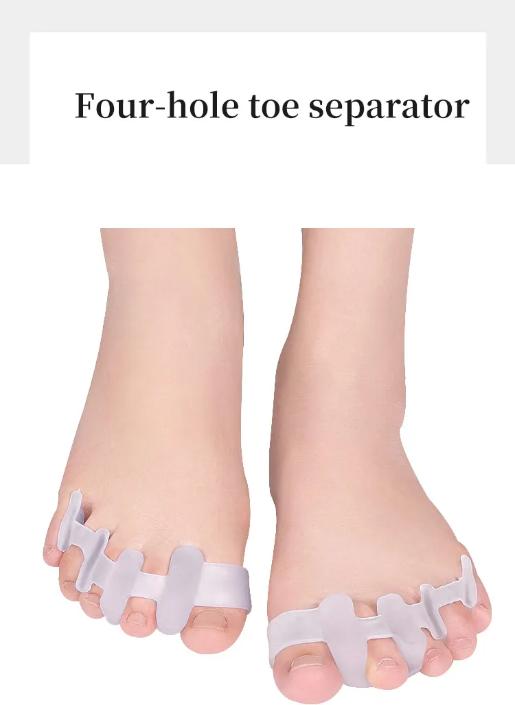 5 Holes Toe Stretcher Soft Silicone Toe Spreaders For Bunion Pain ...