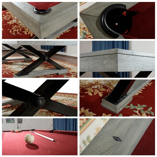 Custom Modern Home Solid Wood Slate Tennis Pool Table Dining Room Table ...