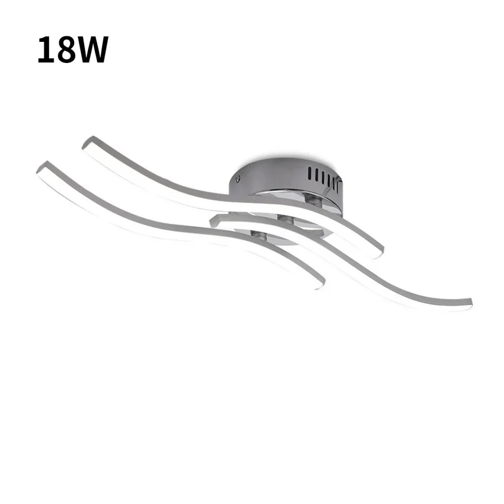 Modern Design Tricolor Dimmable 18w Ceiling Lamp Three Waves Parallel ...