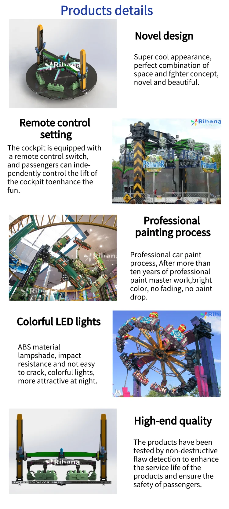 Amusement Park Attractions Extreme Rides 360 Degree 24 Seats Thrilling ...