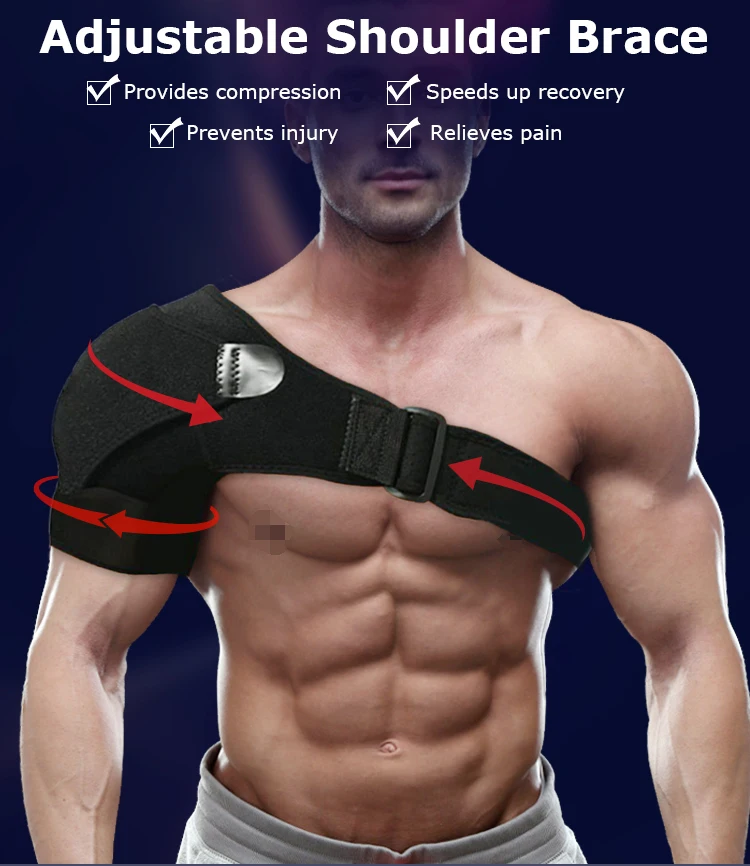 Adjustable Neoprene Torn Rotator Cuff Shoulder Support Brace For Injury ...