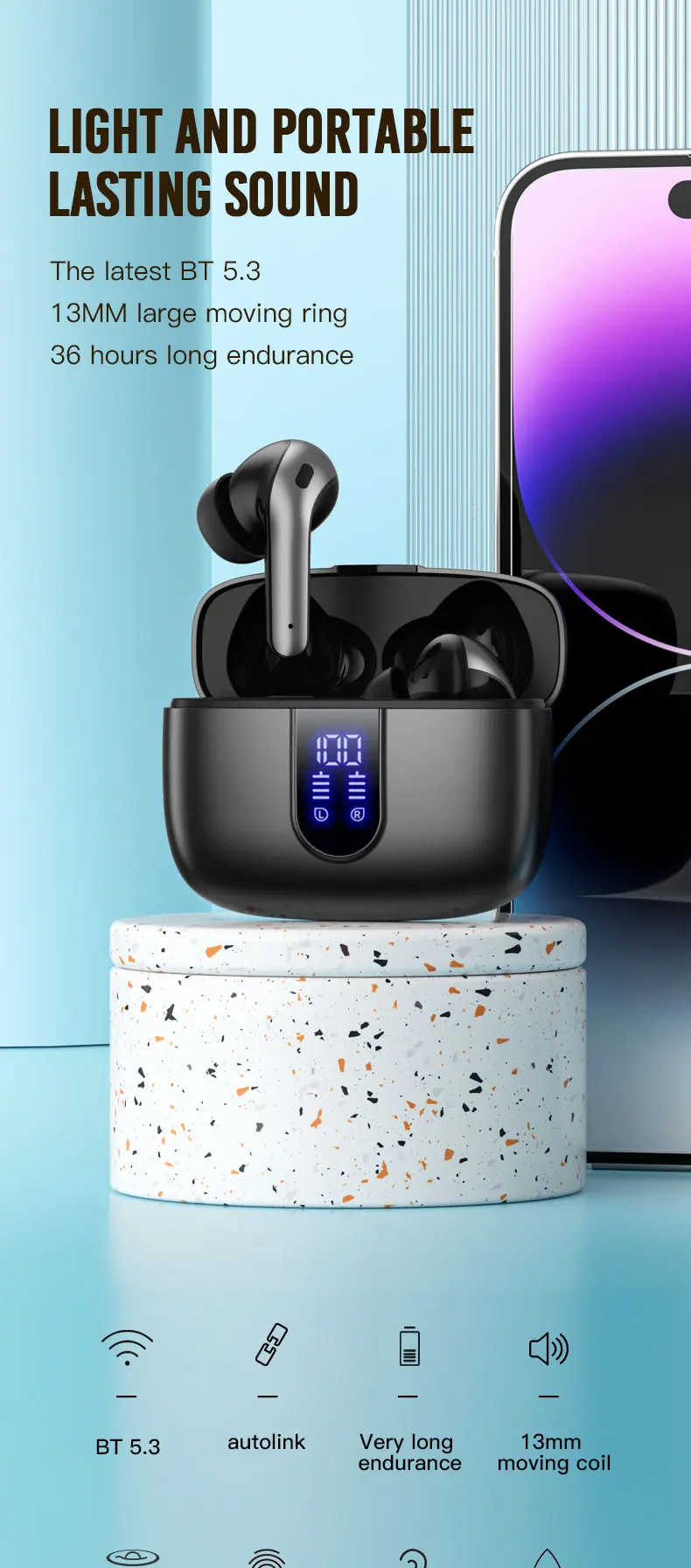 X08 High Quality Factory Price Earphones Earphones In-ear True Wireless ...